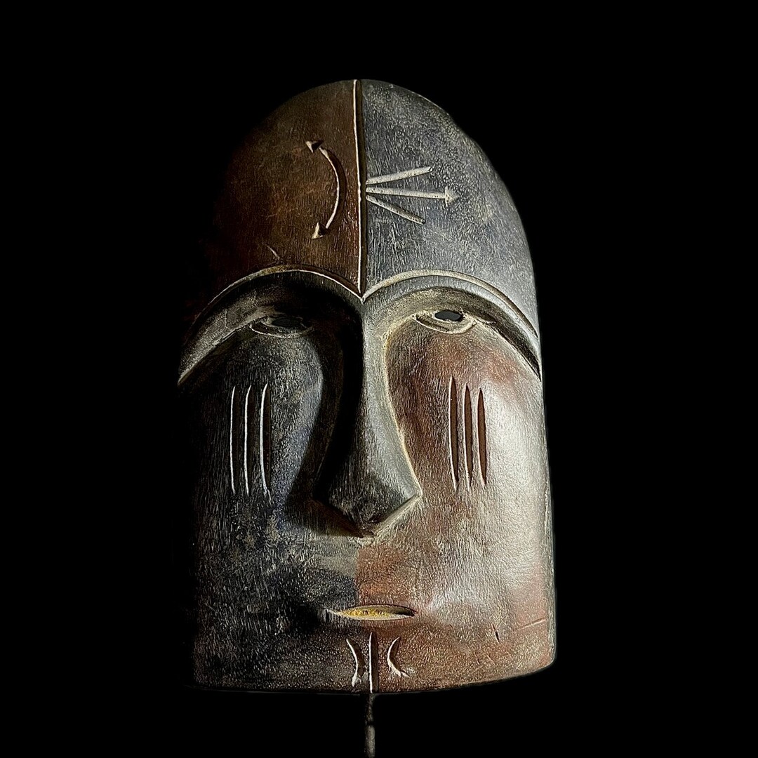 African Tribal Wood Hand Carved Wall Hanging Mask Lega People Masks for ...