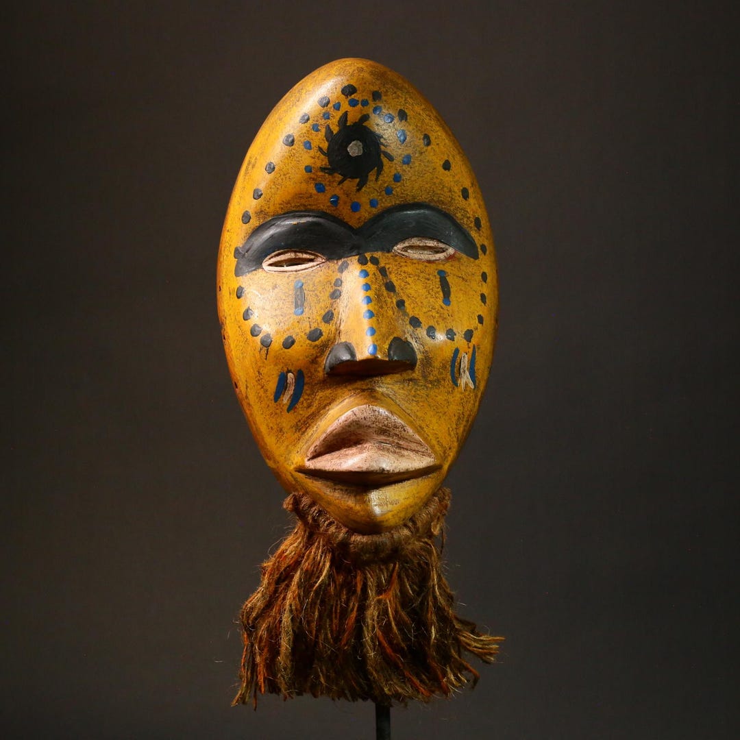 African Dan Mask | Hand-carved Wooden Art | Unique Tribal Decor From ...
