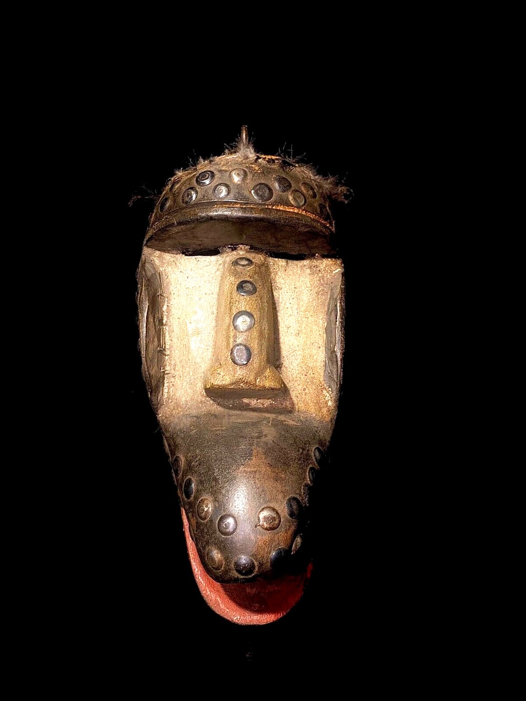 African Mask Antique Wall Hanging Vintage Masks Tribal One Piece ...