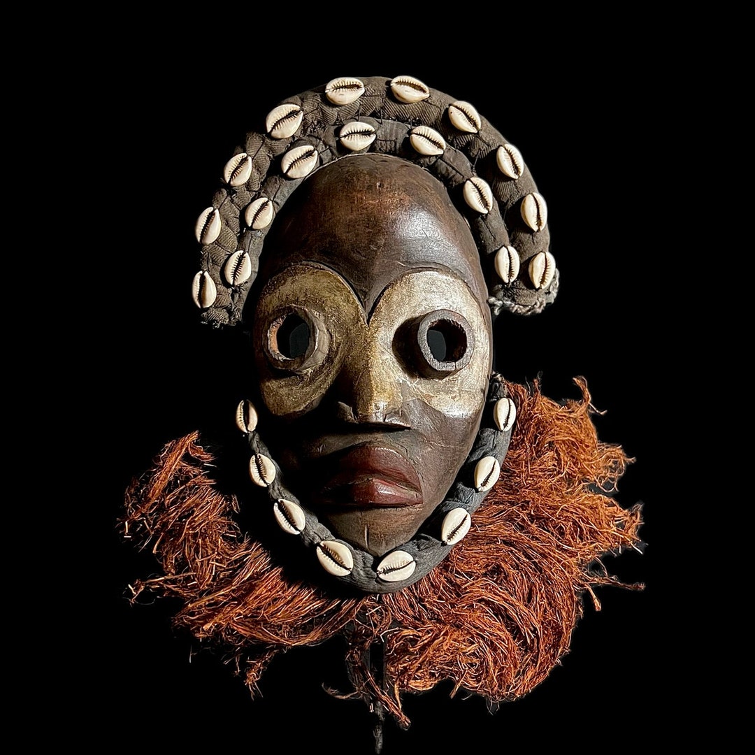African Masks Dan Cowrie Shells Mask Home Décor Wall Hanging Home Décor ...