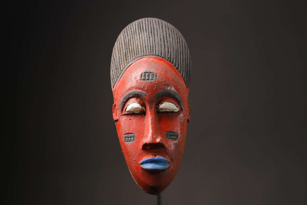 African Wood Mask Antiques Hand Carved Vintage Wall Hanging Guro Masks ...