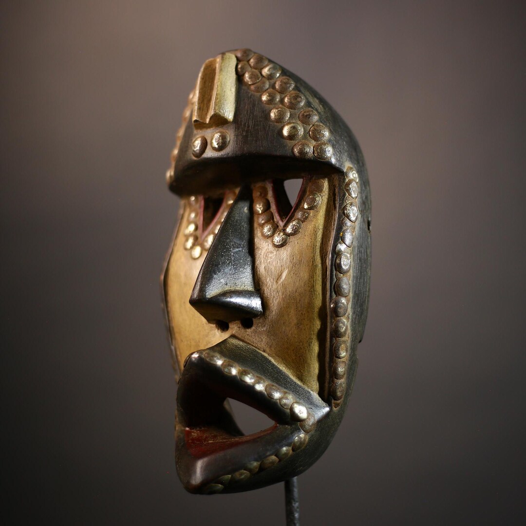 African Dan Racing Mask Round Eyes Tribal Art Unique Home Decor ...