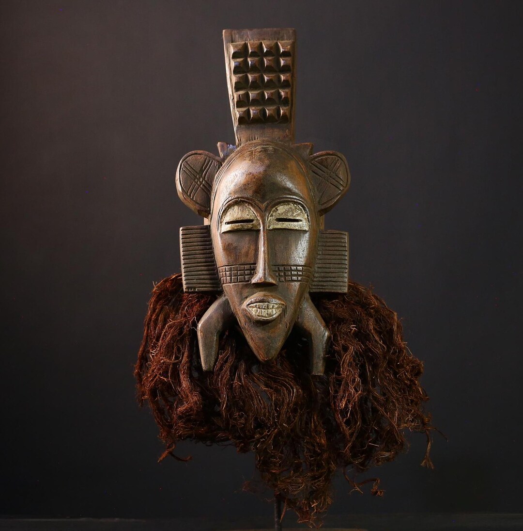 African Senufo Mask Home Decor Wall Art Gift Tribal Sculpture ...