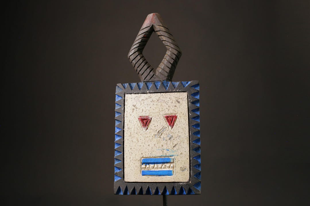 Authentic African Goli Kplekple Wall Mask Vintage Handcrafted Tribal ...