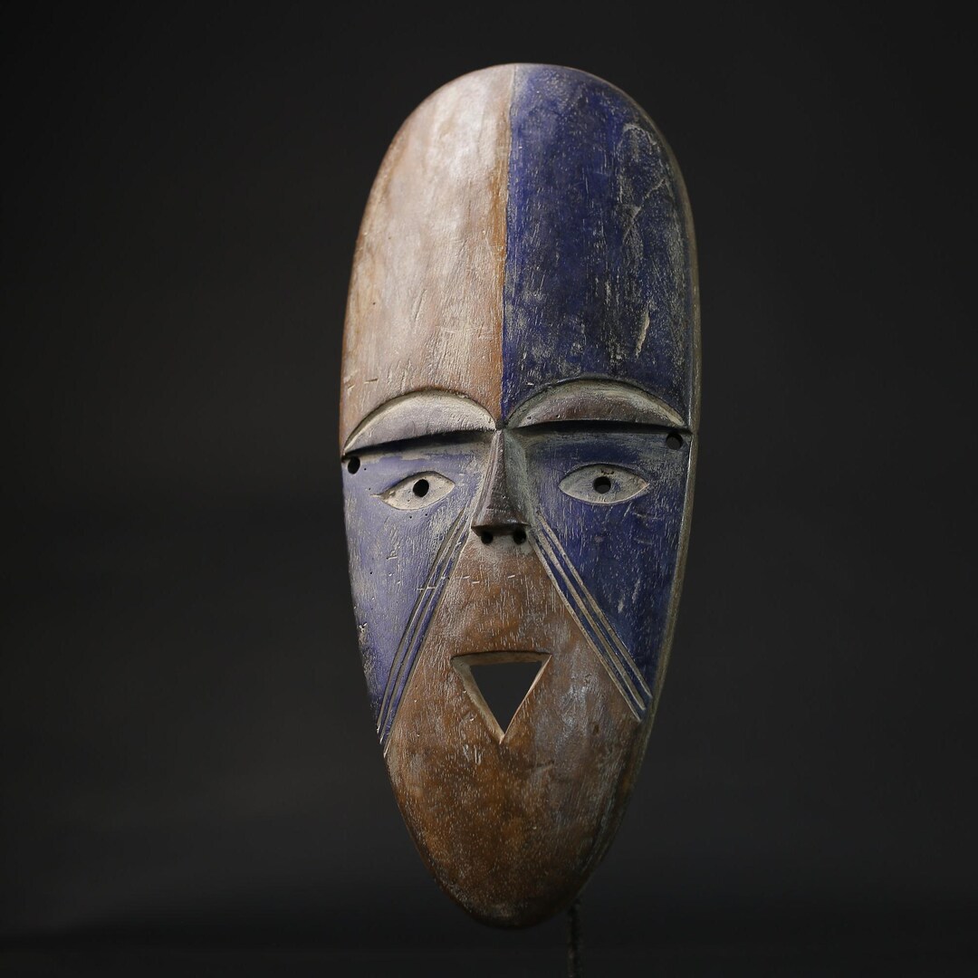 African Vintage Lega Mask | Tribal Face Mask With Clean Geometry ...