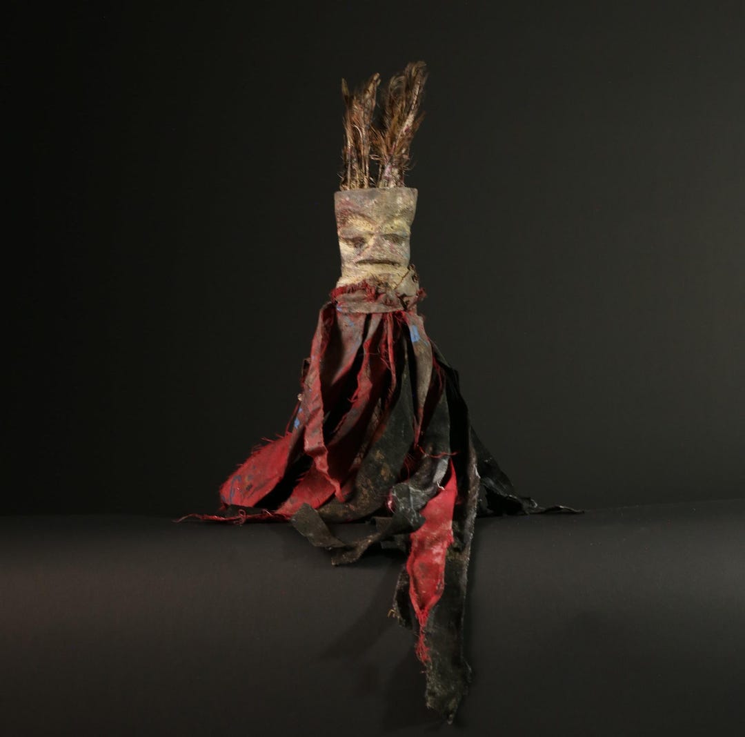 African Hand-carved Statue Art | Unique Nkisi Nkondi Collectible ...