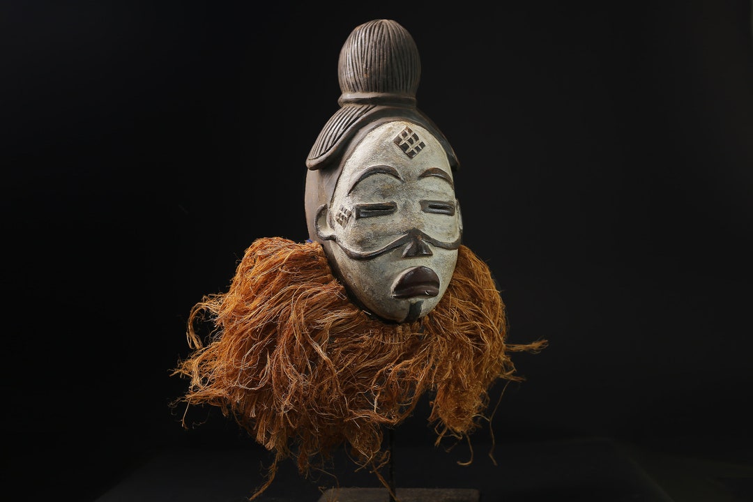 African Mask Spirit Gabonese African Puno GURO Wall Mask Vintage Art ...