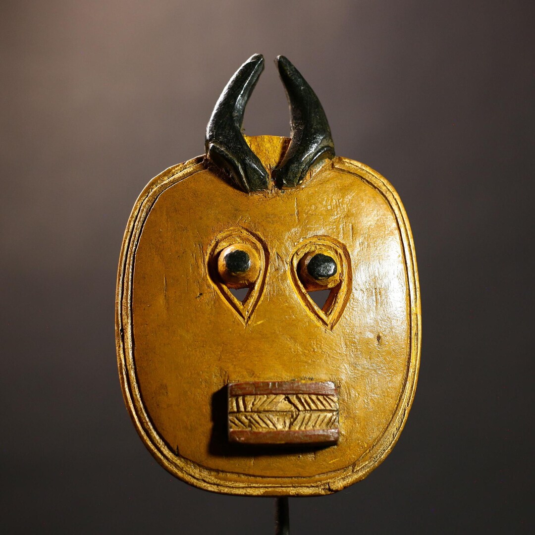 African Goli Kplekple Mask Antique Tribal Face Art | Vintage Hand ...