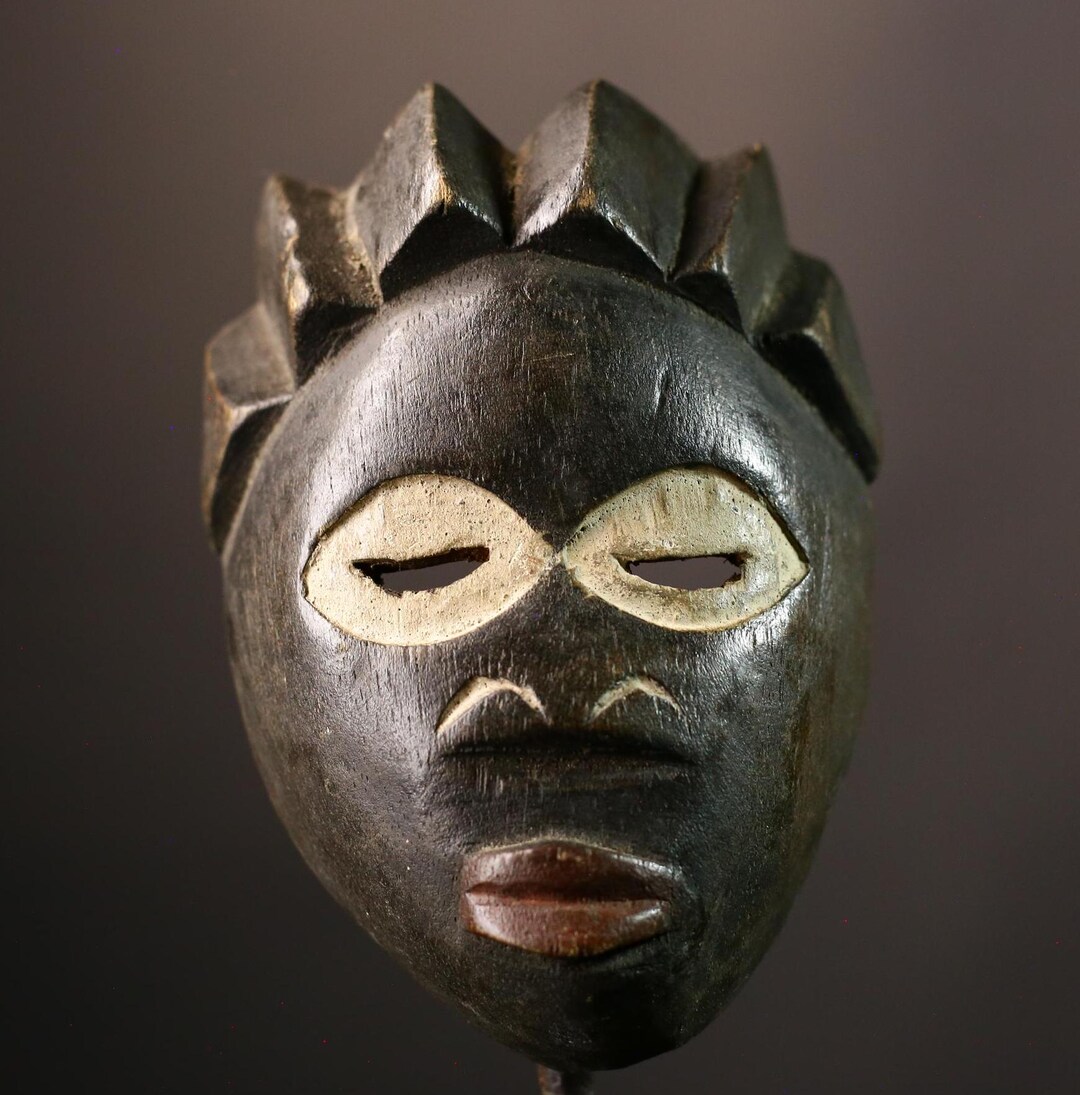 African | Hand Carved | Lega Tribal Mask | Exquisite Wooden Decor ...