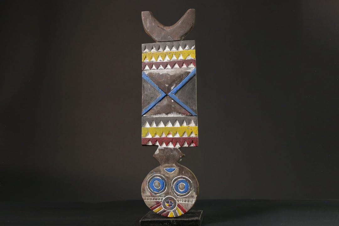 Vintage African BWA Mask: Carved Wooden Tribal Art From Burkina Faso ...