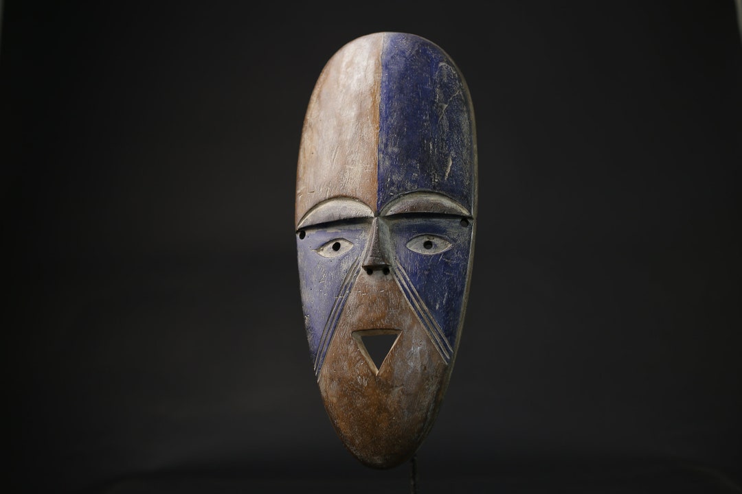 African Masks Antiques Tribal Face Vintage Lega Clean Geometry ...