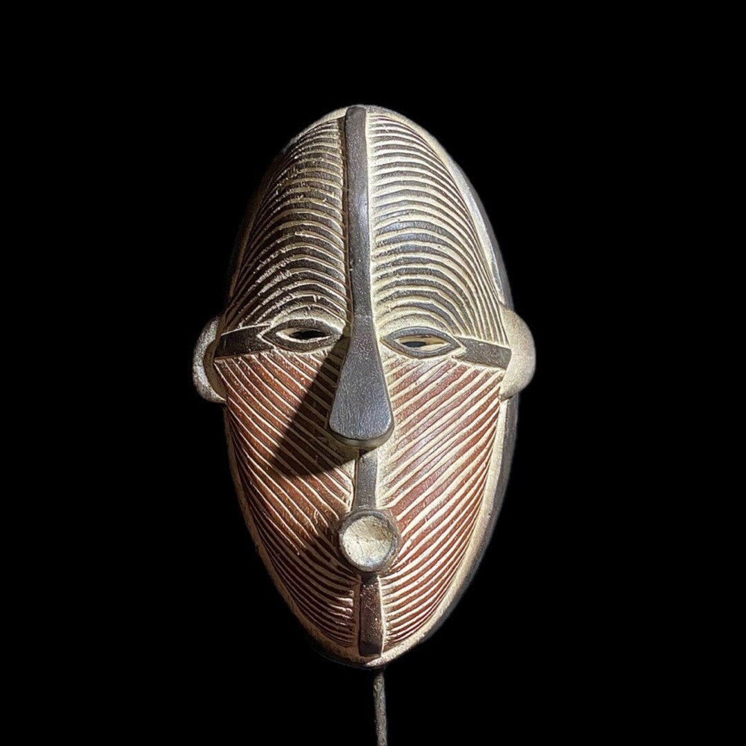 African Tribal Face Mask Wood Hand Wall Hanging Songye Kifwebe - Etsy