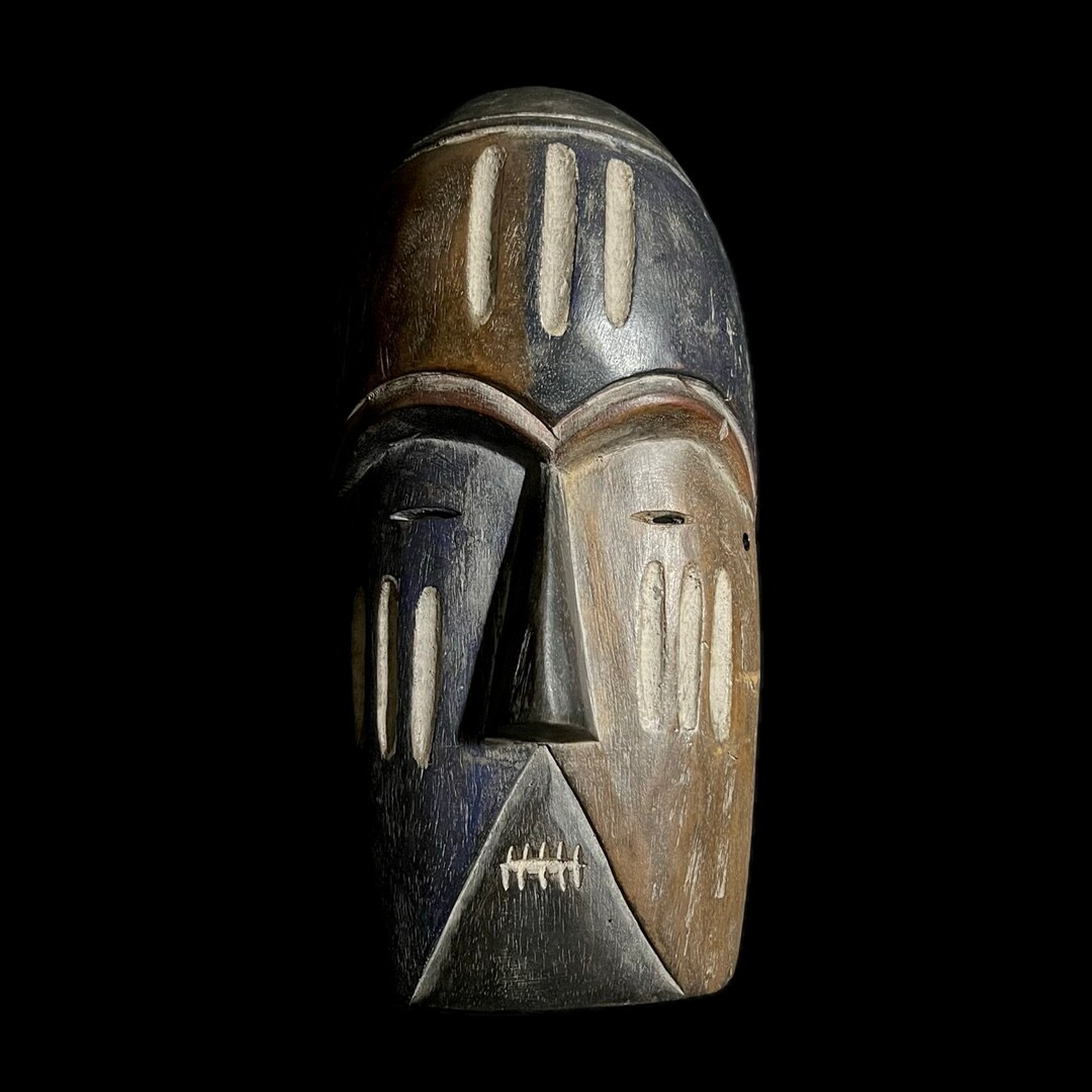 African Nigerian Igbo Wood Carved Spirit Mask IGBO Mask Tribal Masks ...