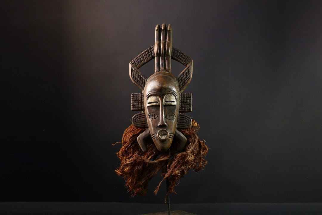 Handcrafted Senufo Kalao Bird Tribal Wall Decor Unique African Mask Art ...