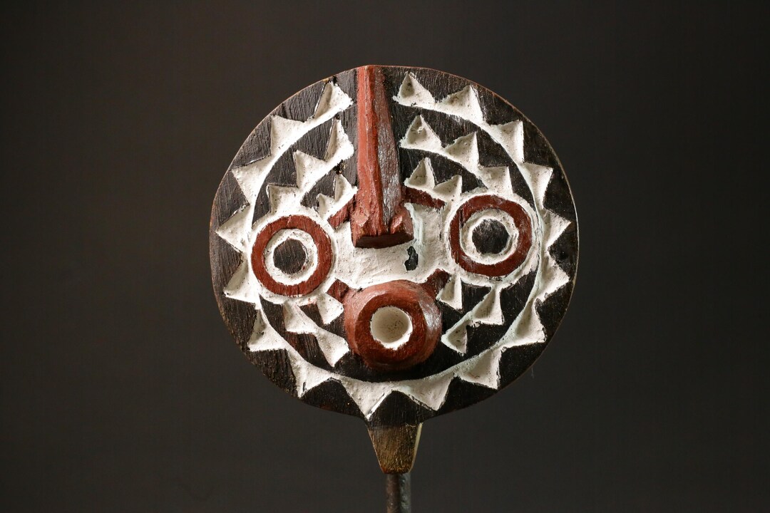 African Sun Mask | Wood Carving Art | Bwa Mossi Face Sculpture | Tribal ...