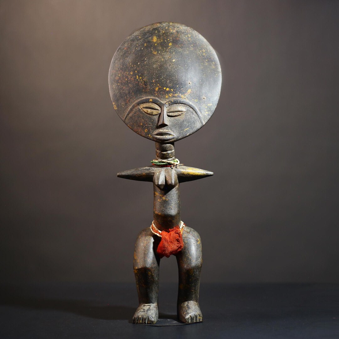African Hand Carved Akua'ba Doll | Unique Ashanti Art | Fertility ...