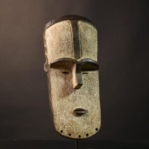 African Handcrafted Lega Bwami Mask | Tribal Face Sculpture | Vintage ...