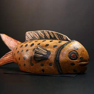 Bwa Style Fish Mask: Hand-carved Polka Dot Wall Art-g3738 - Etsy