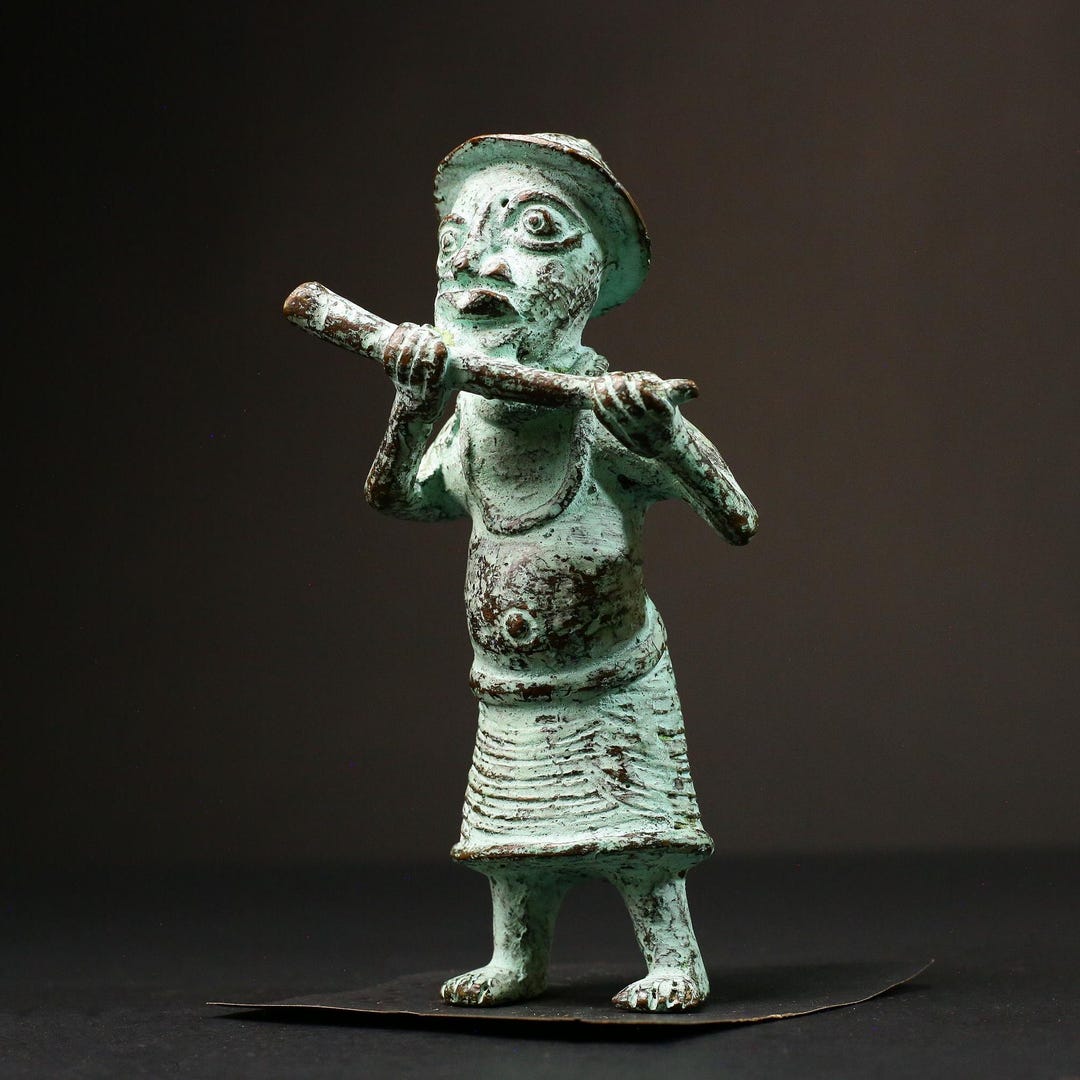 African Bronze Ife Statue Exquisite Warrior Art Collectible Sculpture ...