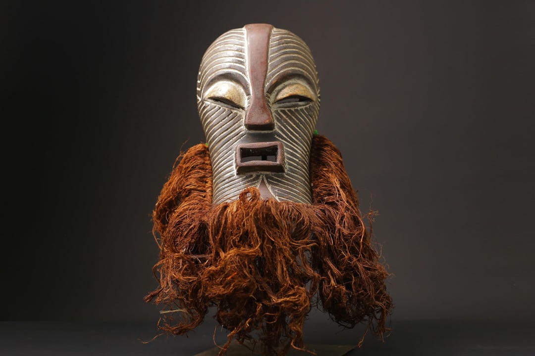 African Mask for Wall | Wooden Folk Art | Songye Basongye Mask | Unique ...