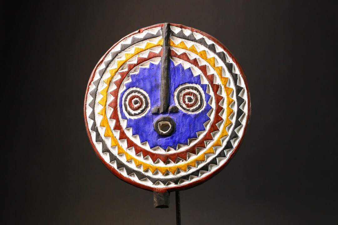 African Authentic African Sun Mask BWA Handcrafted Unique Wall Hanging ...