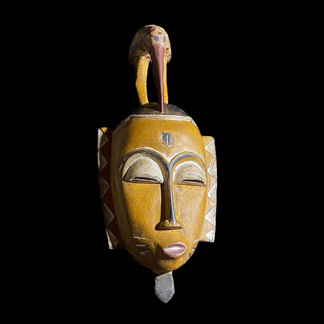 African Mask of the Traditional Guru Tribe Handmade From Solid - Etsy