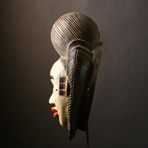 African Bapunu Mask | Tribal Wood Gabon Decor | Distinctive Face ...