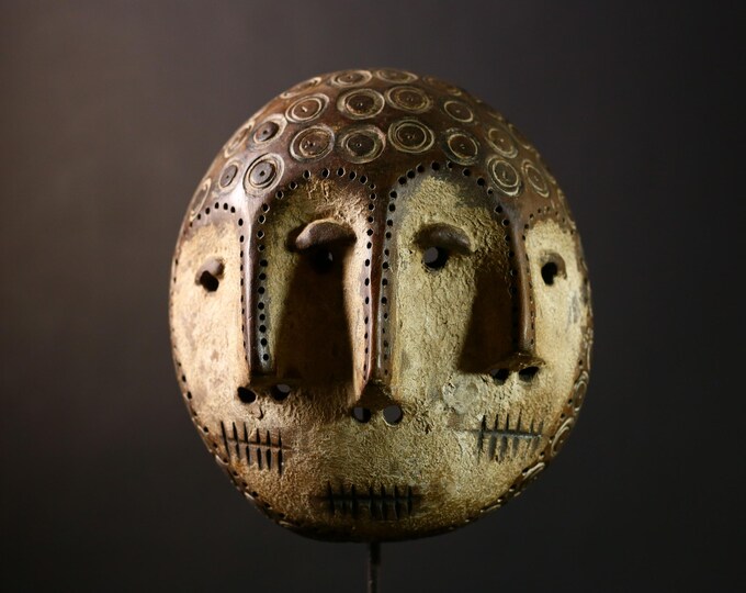 African Lega Mask - Unique Hand-carved Wooden Tribal Art for Home Decor ...