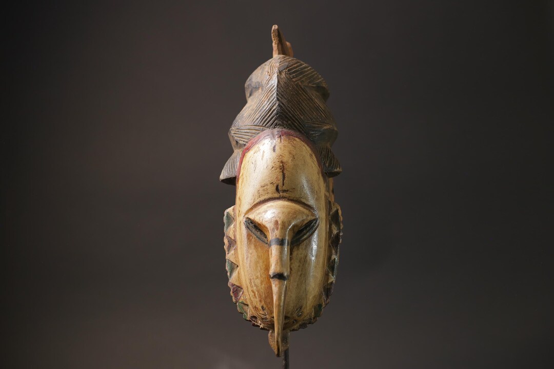 African Wood Mask Antiques Tribal Mask Wall Hanging Primitive Art Guro ...