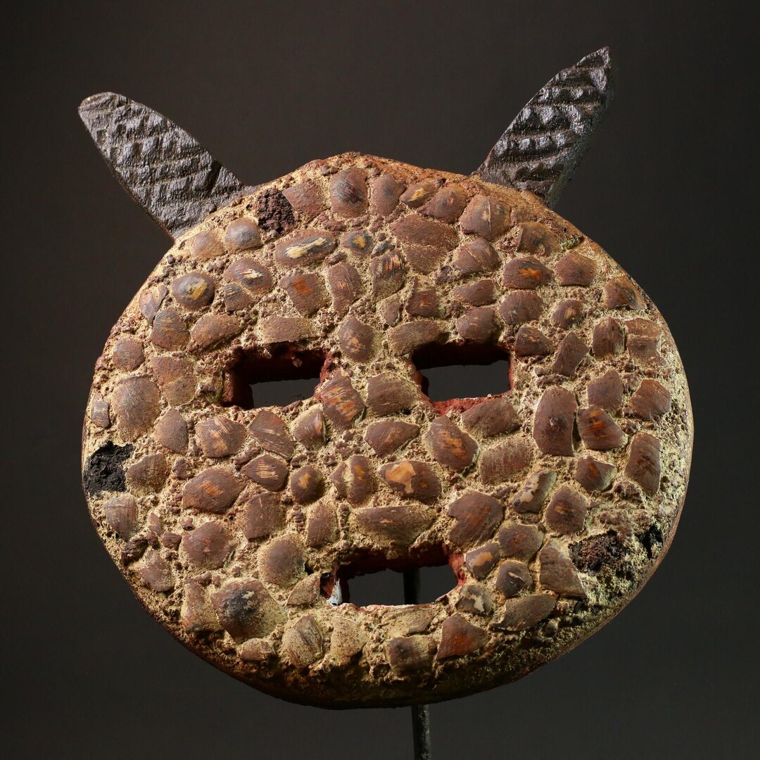 African Antique Goli Guru Mask | Traditional Wooden Wall Decor | Unique ...