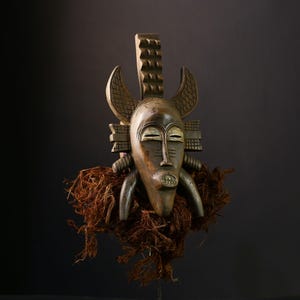 African Senufo Kalao Mask | Hand-carved Wooden Tribal Wall Art ...