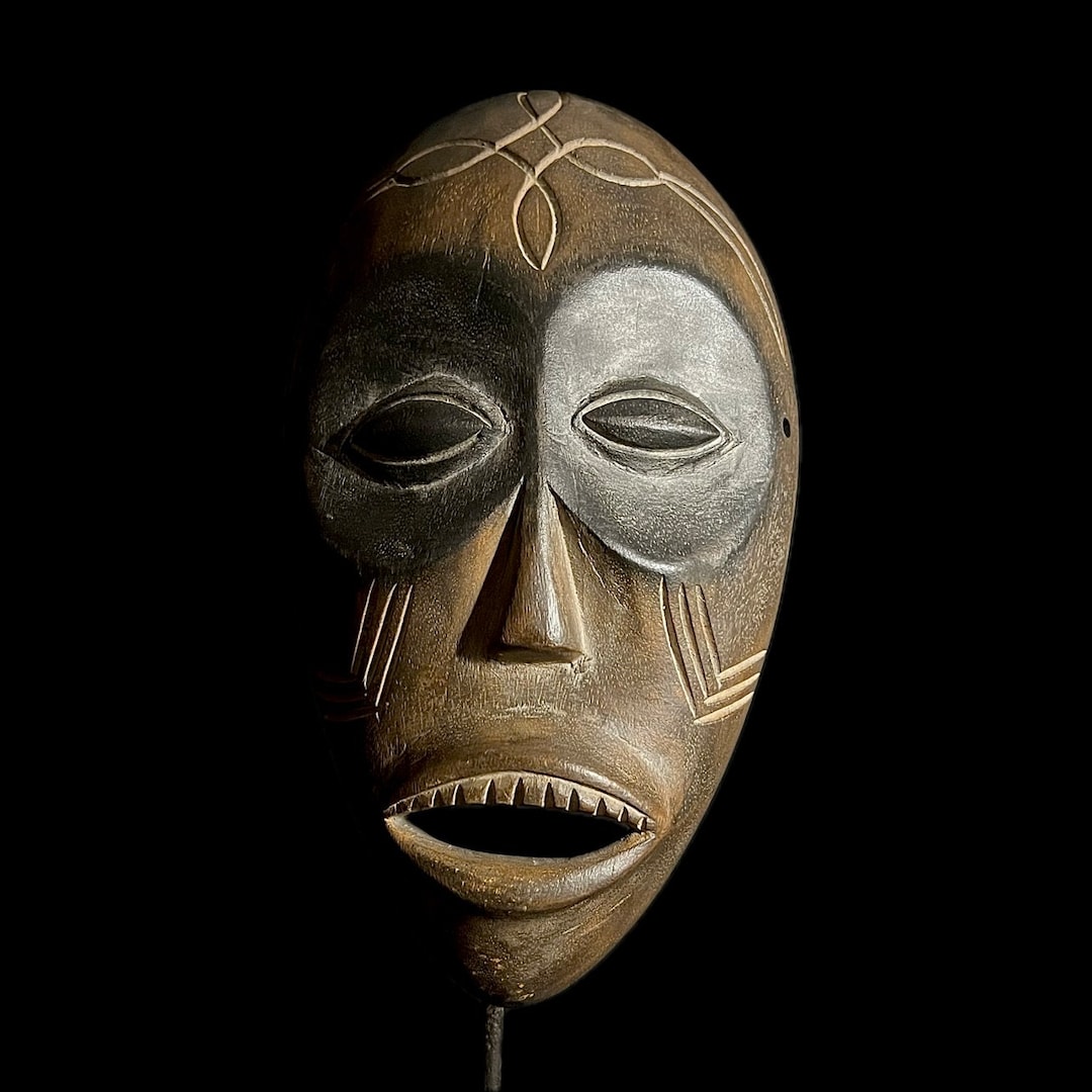 African Nigerian Igbo Wood Carved Spirit Mask IGBO Mask Tribal Masks ...