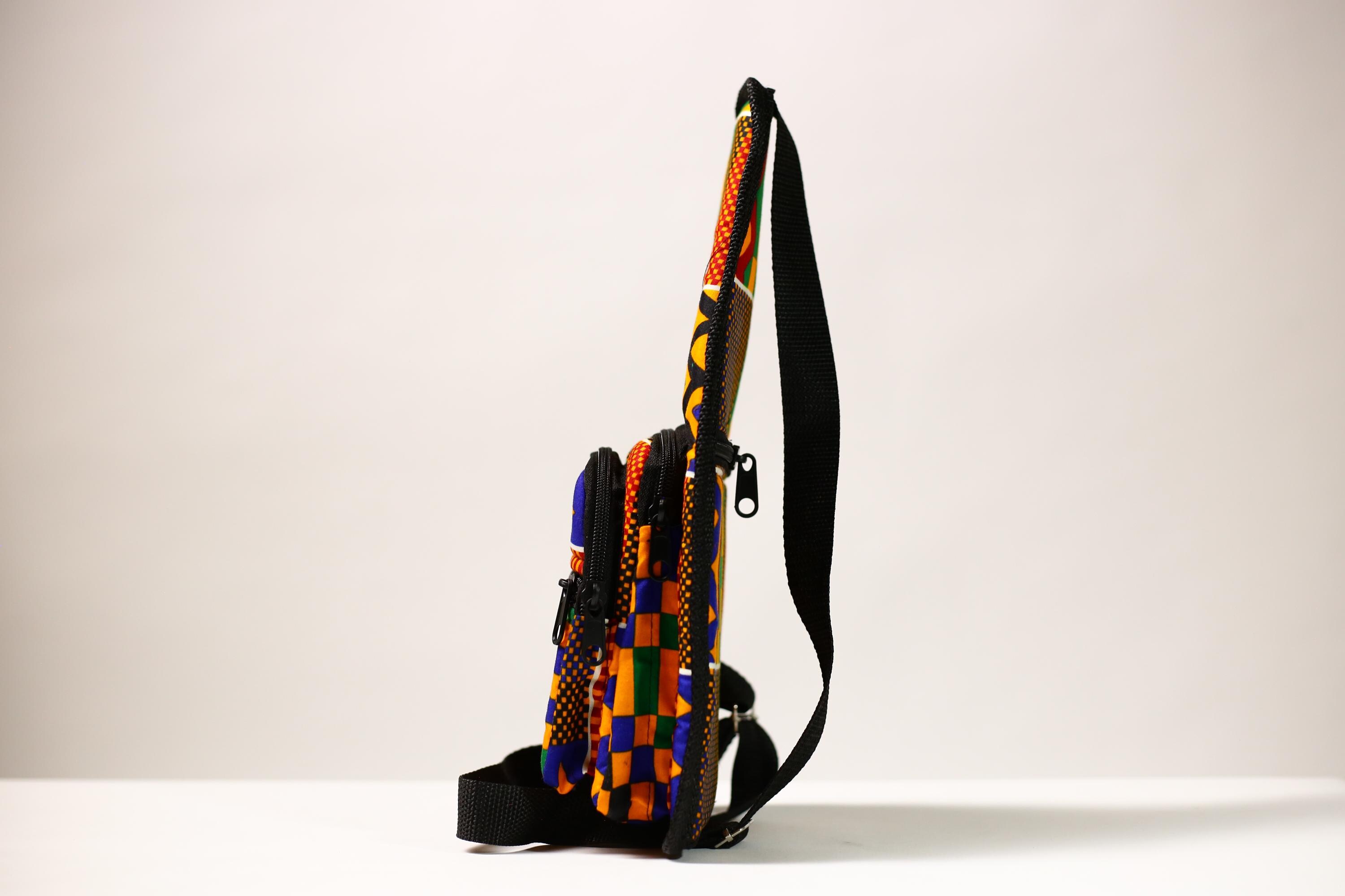 African Wax Print Sling Bag: Handmade Ethnic Crossbody Chest Pack-g4492 ...