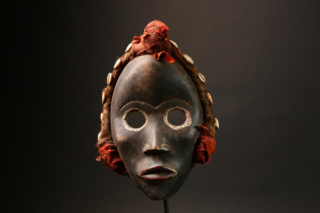 African Mask African Vintage Dan Kran Mask Hand-carved Wooden Tribal ...