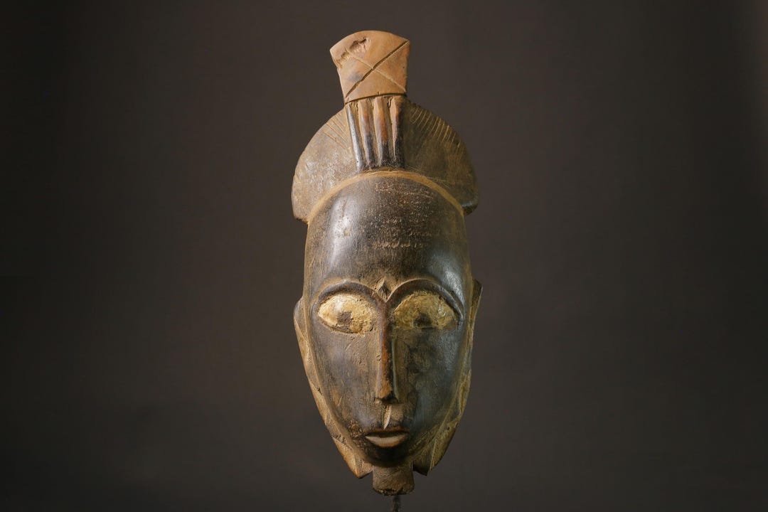 African Mask Wood African Real Figure Vintage African Masks for Wall ...