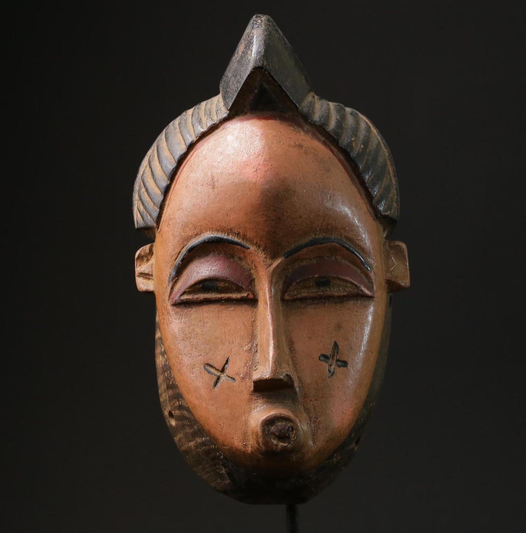 African Guro Guru Mask | Vintage Hand-carved | Tribal Face Mask ...