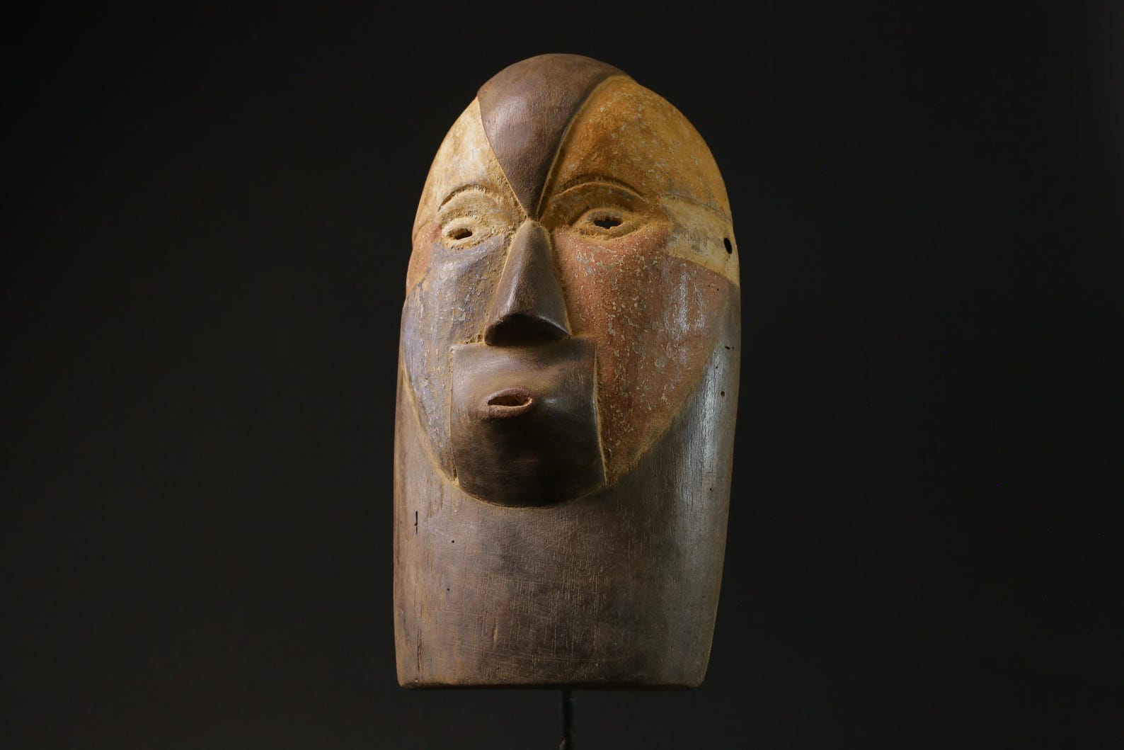 Lega Bwami Mask: African Tribal Art, Hardwood Sculpture, Patina Finish ...