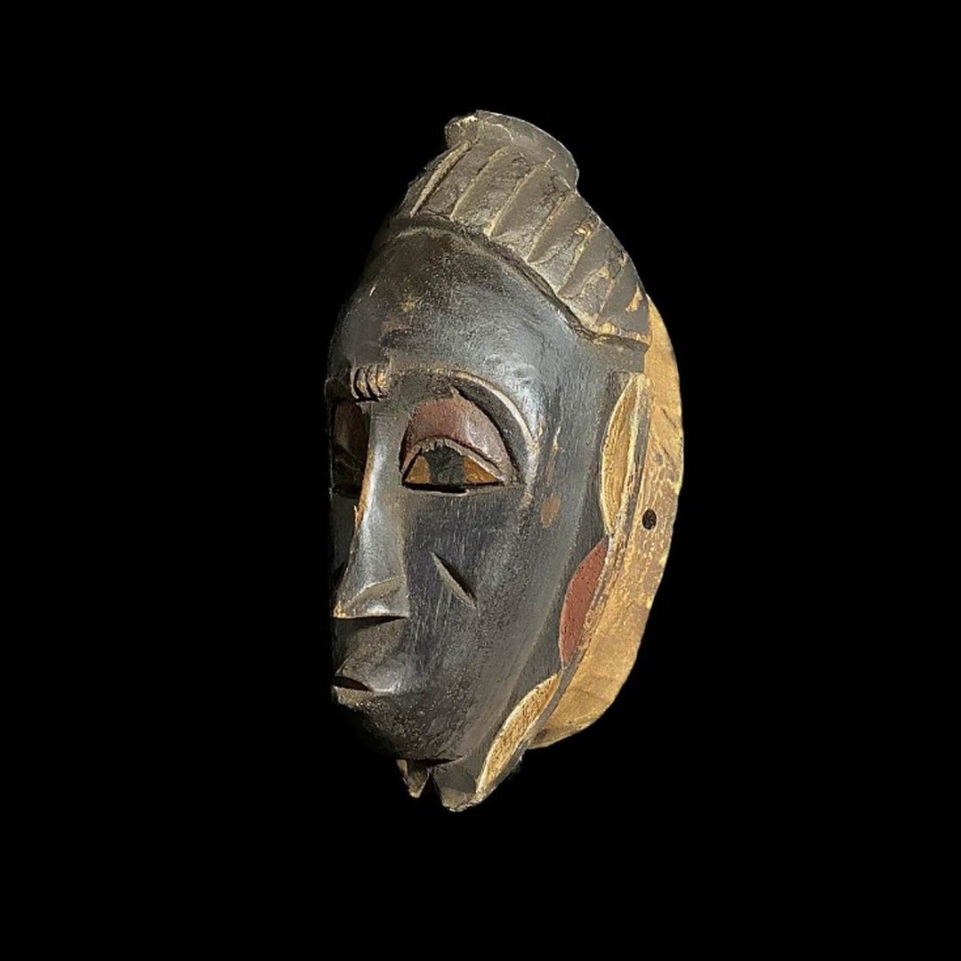 African Mask Traditional Vintage Art Tribal One Piece Home Décor Baule ...