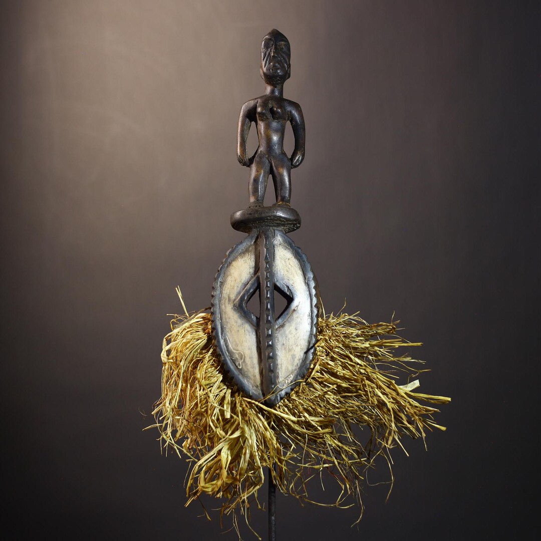 African Mossi Mask With Raffia | Authentic Tribal Art From Burkina Faso ...