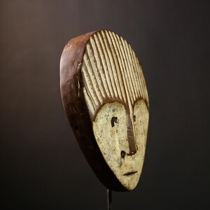 African Bwami Mask | Authentic Lega Tribal Art | Handcarved Wooden Face ...