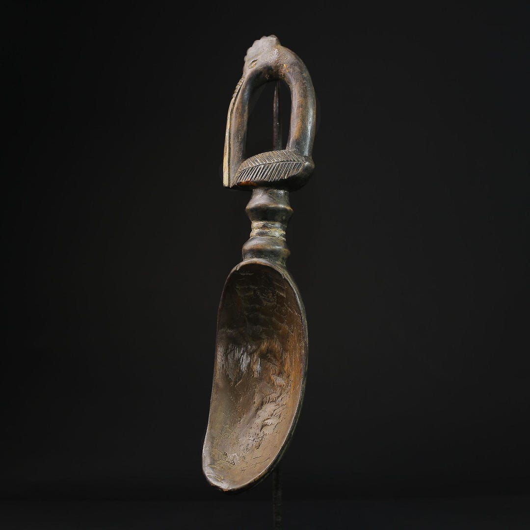 Hand-carved African Tribal Spoon: West African Ceremonial Utensil Art ...