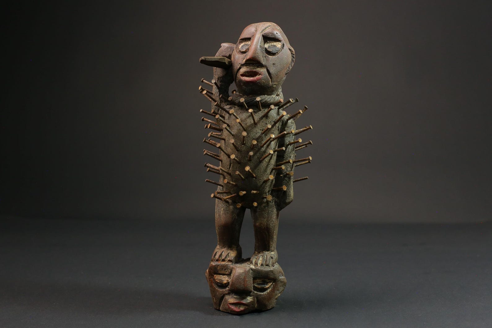 African Wood Figures African Figures Carved Power Figure Nkisi N'kondi ...
