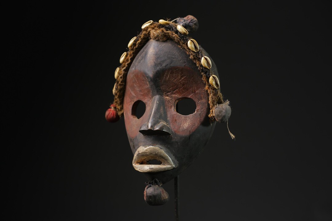 African Wooden Dan Déanglé Mask African Mask Tribal Face Hand Carved ...