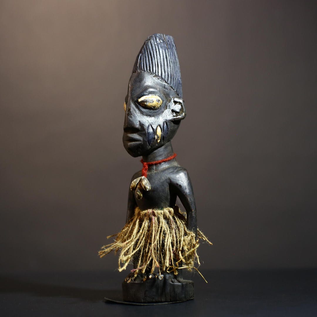 African Songo Tribal Figure Sculptures | Vintage Wooden Art From Angola ...