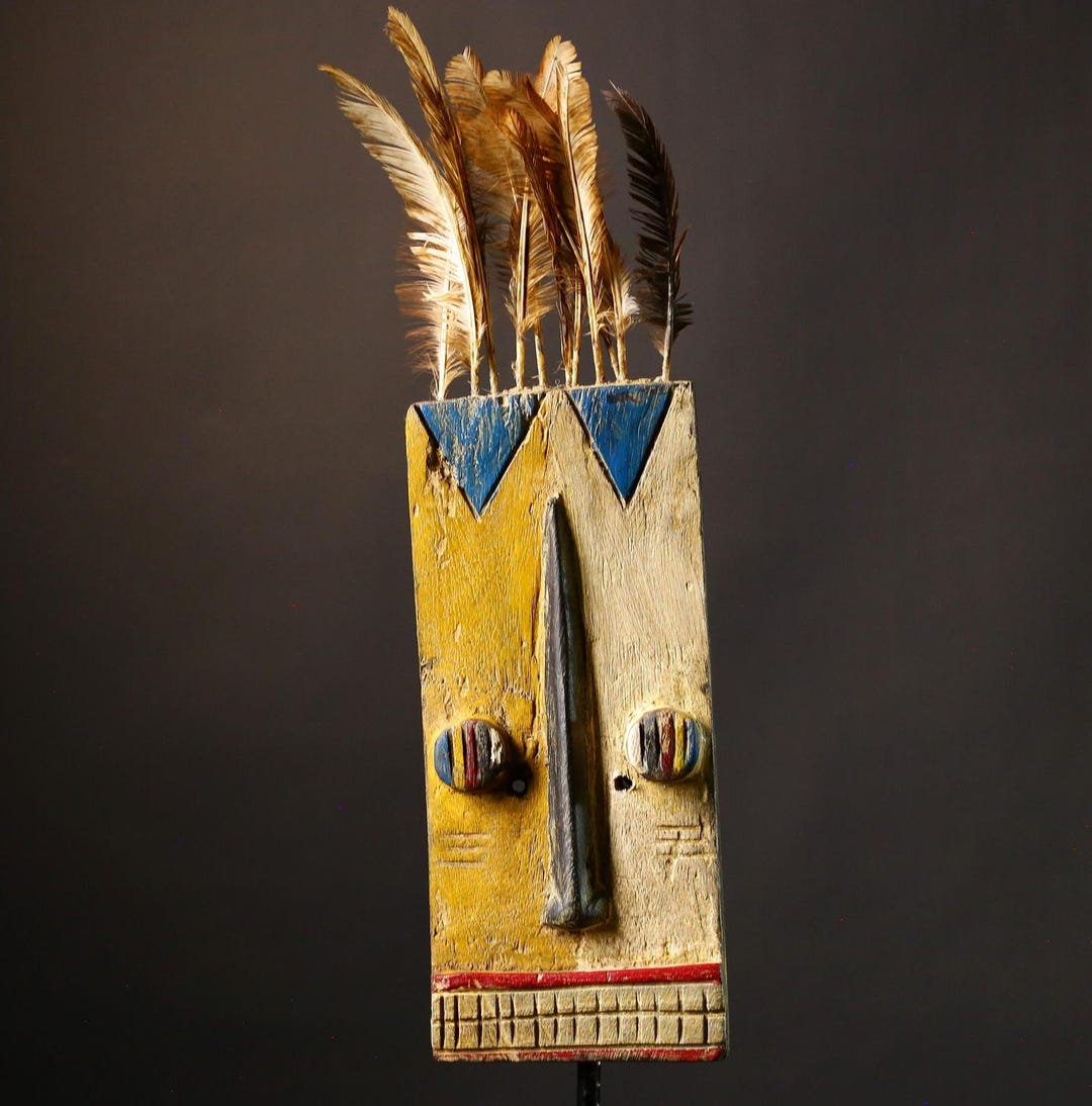 African Tribal Kru Grebo Mask Handcrafted Art for Wall Display Unique ...