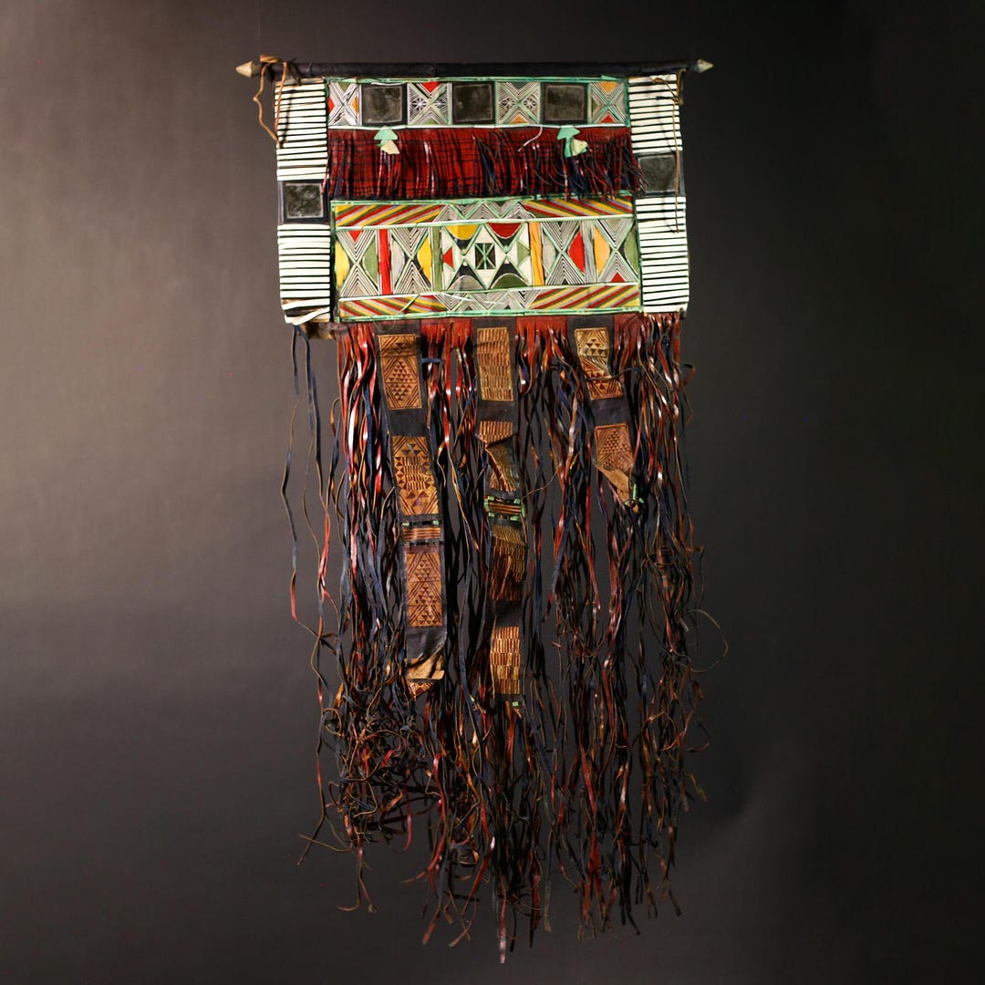 African Tuareg Tent Panel Art | Vintage Nomadic Tribal Decor | Unique Collectible Home Accent ...