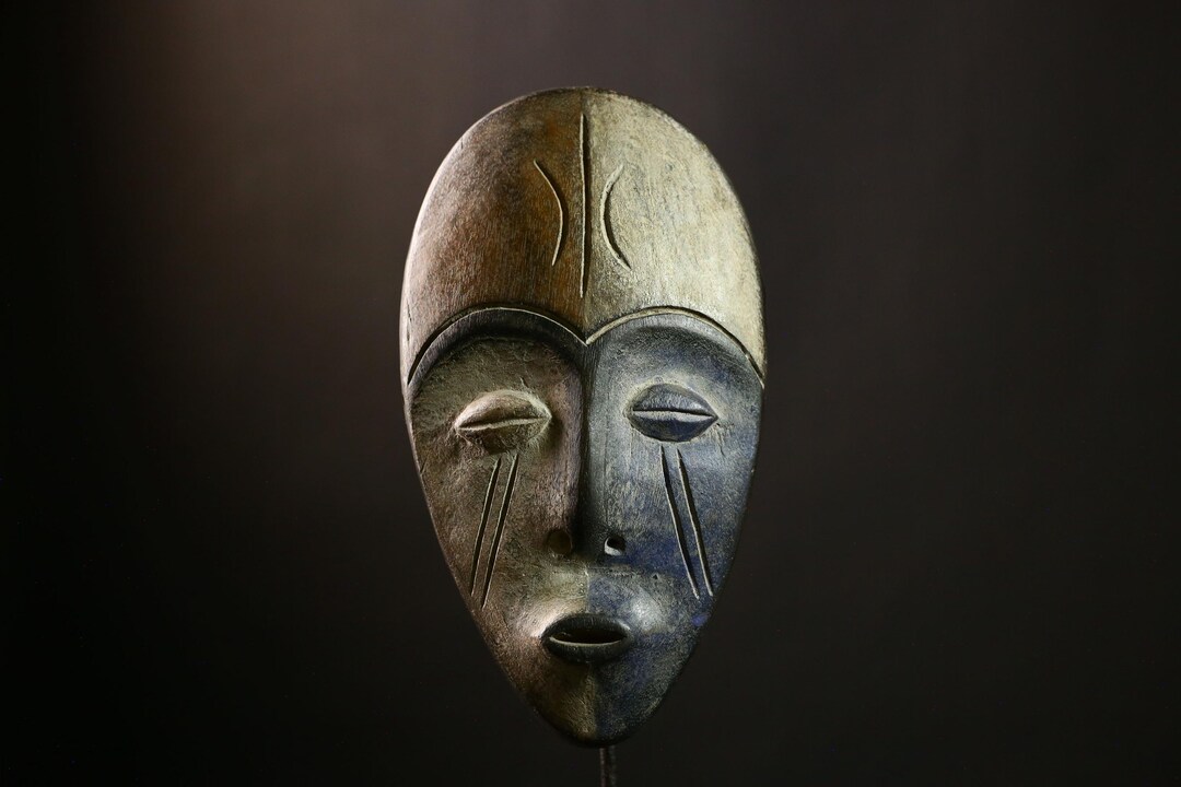 African Igbo Mask, Handmade Wood Tribal Wall Hanging, Unique Decor Art ...