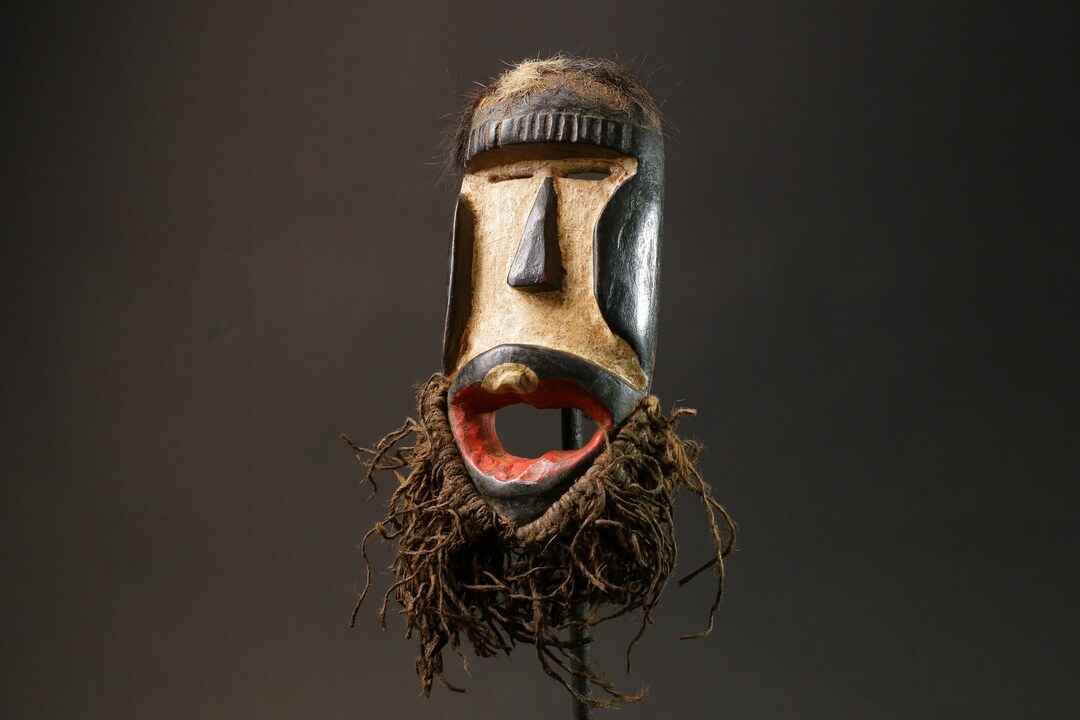 African Wood Mask Antiques Wooden Tribal Dan Kran Also Dan Ngere or Dan ...
