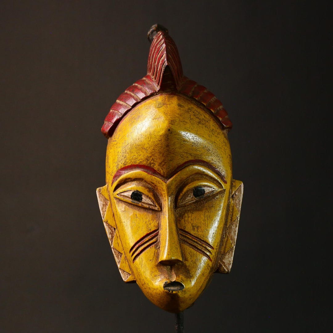 African Ancient Zauoli Mask | Wooden Primitive Decor Art | Guronde ...
