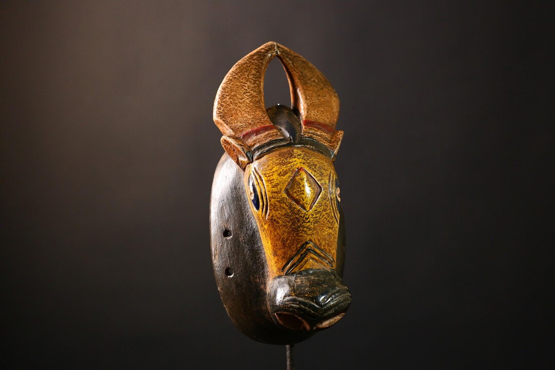 Handcrafted African Mask Collection Unique Tribal Wooden Face Wall ...